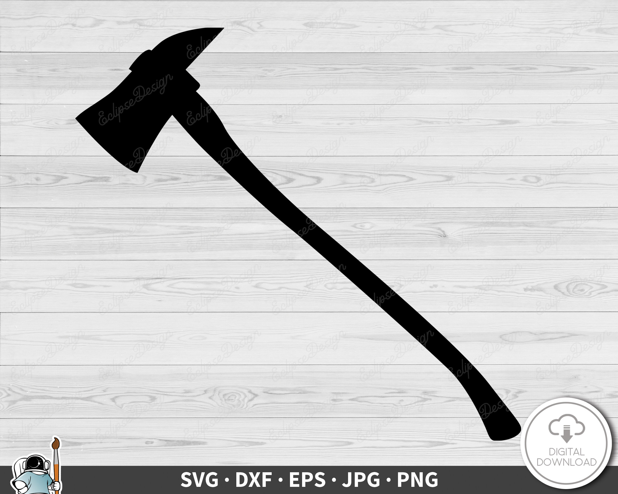 Firefighter Axe Silhouette