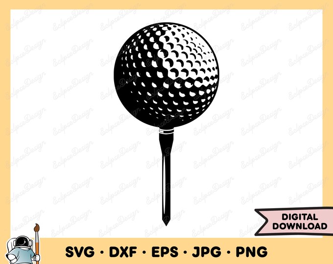 Golf Ball Silhouette SVG File for Cutting and Printing Projects ...