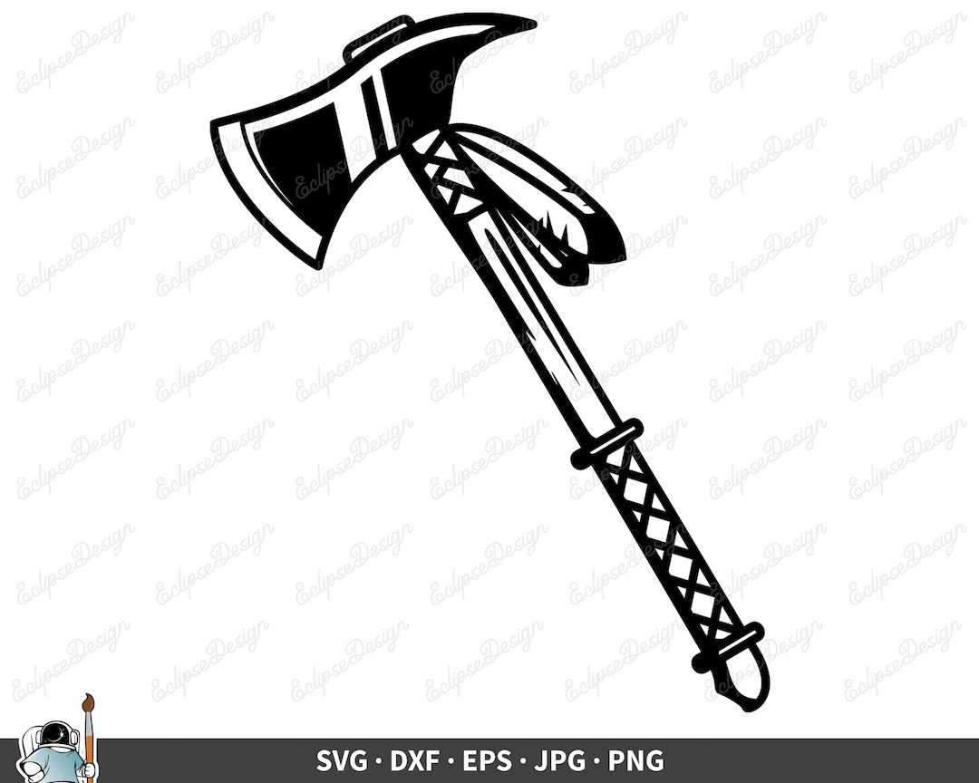 Hatchet Tomahawk SVG Clip Art Cut File Silhouette Dxf Eps - Etsy