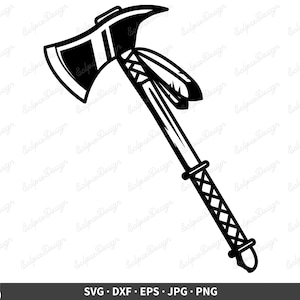 Hatchet Tomahawk SVG Clip Art Cut File Silhouette Dxf Eps - Etsy