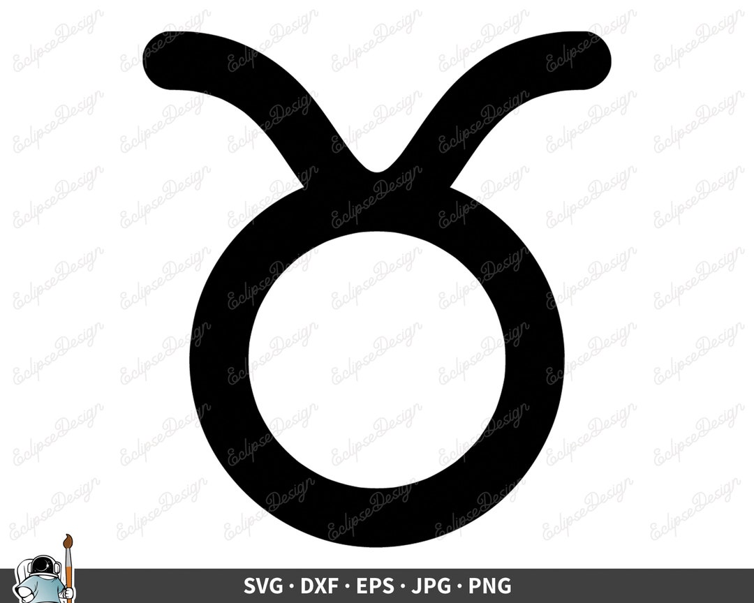 Taurus Astrology Sign SVG Clip Art Cut File Silhouette Dxf - Etsy