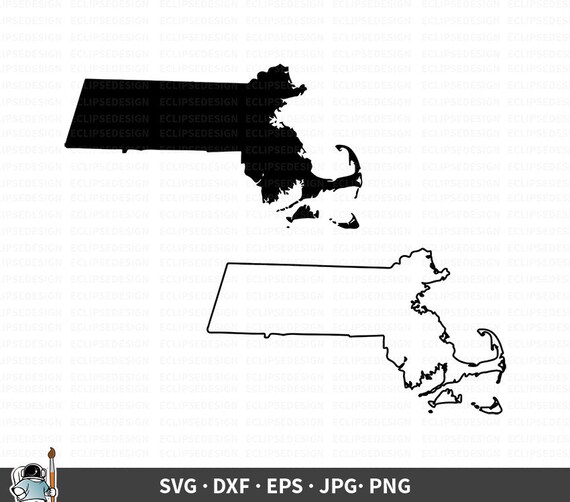 Massachusetts SVG Massachusetts Clipart Massachusetts | Etsy