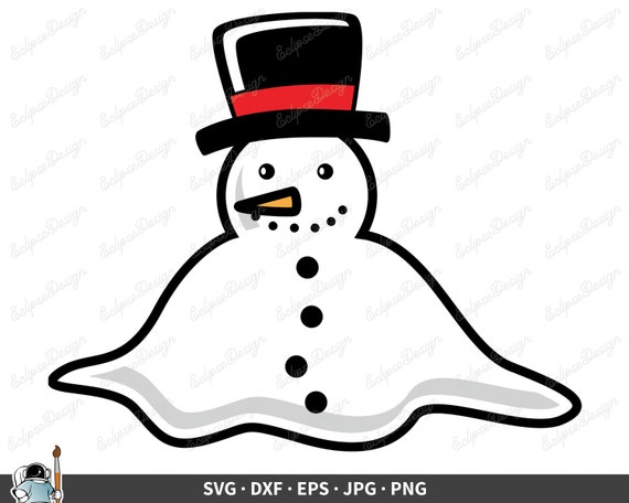 Melted Snowman Clipart