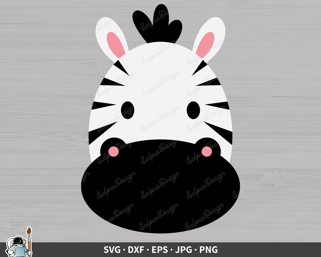Zebra Face SVG Clip Art Cut File Silhouette Dxf Eps Png Jpg - Etsy