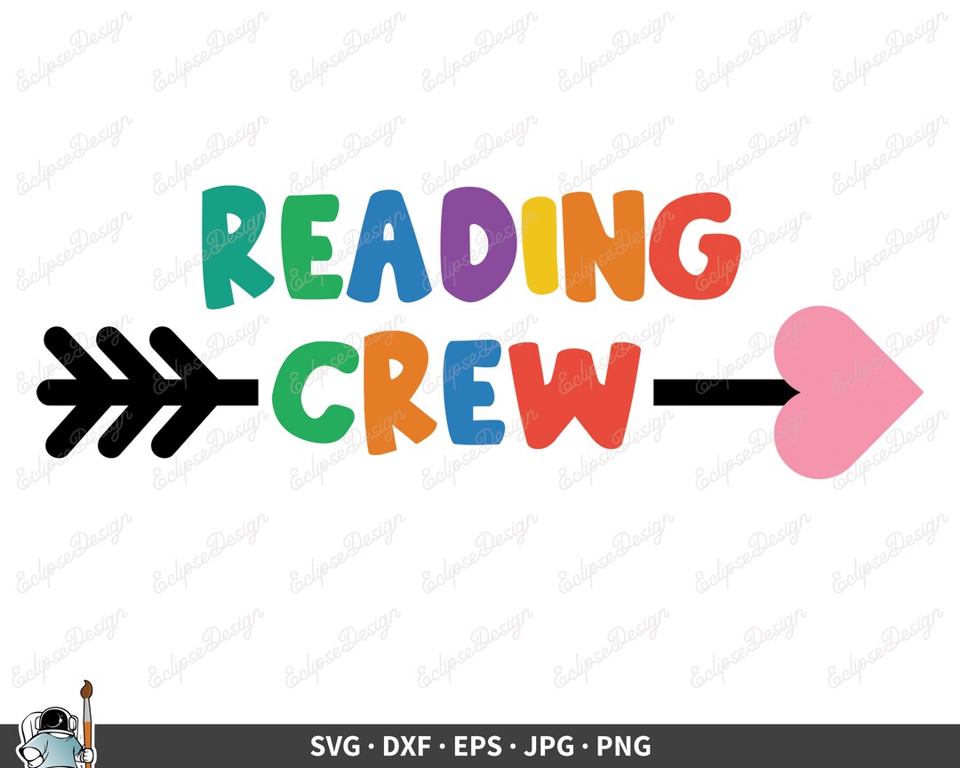 Reading Crew SVG Teacher Clip Art Cut File Silhouette Dxf - Etsy