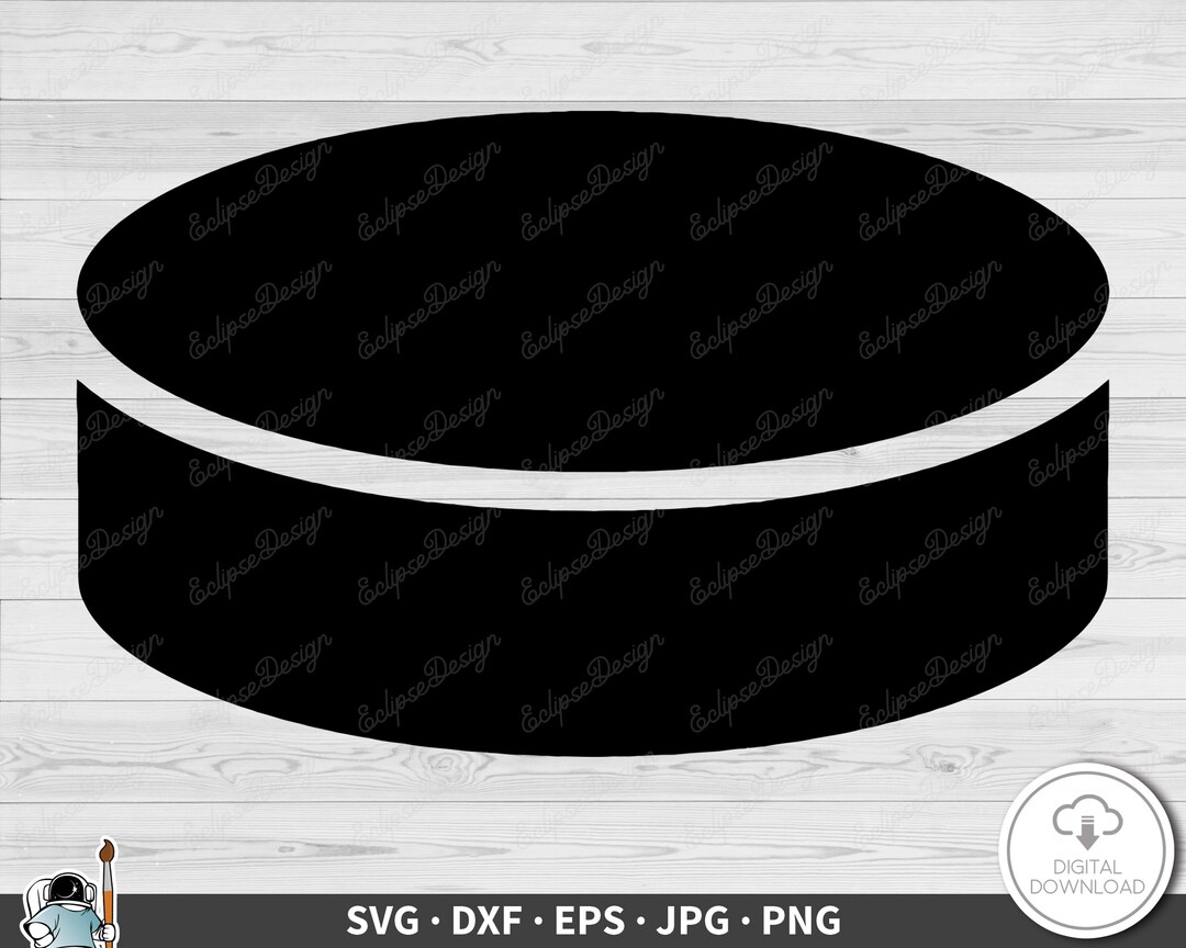 Hockey Puck SVG Clip Art Cut File Silhouette Instant Digital Download ...