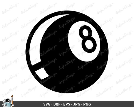 8 Ball SVG Pool Ball Clipart Acht kugel PNG 8 Kugel Vektor 8 - Etsy Schweiz