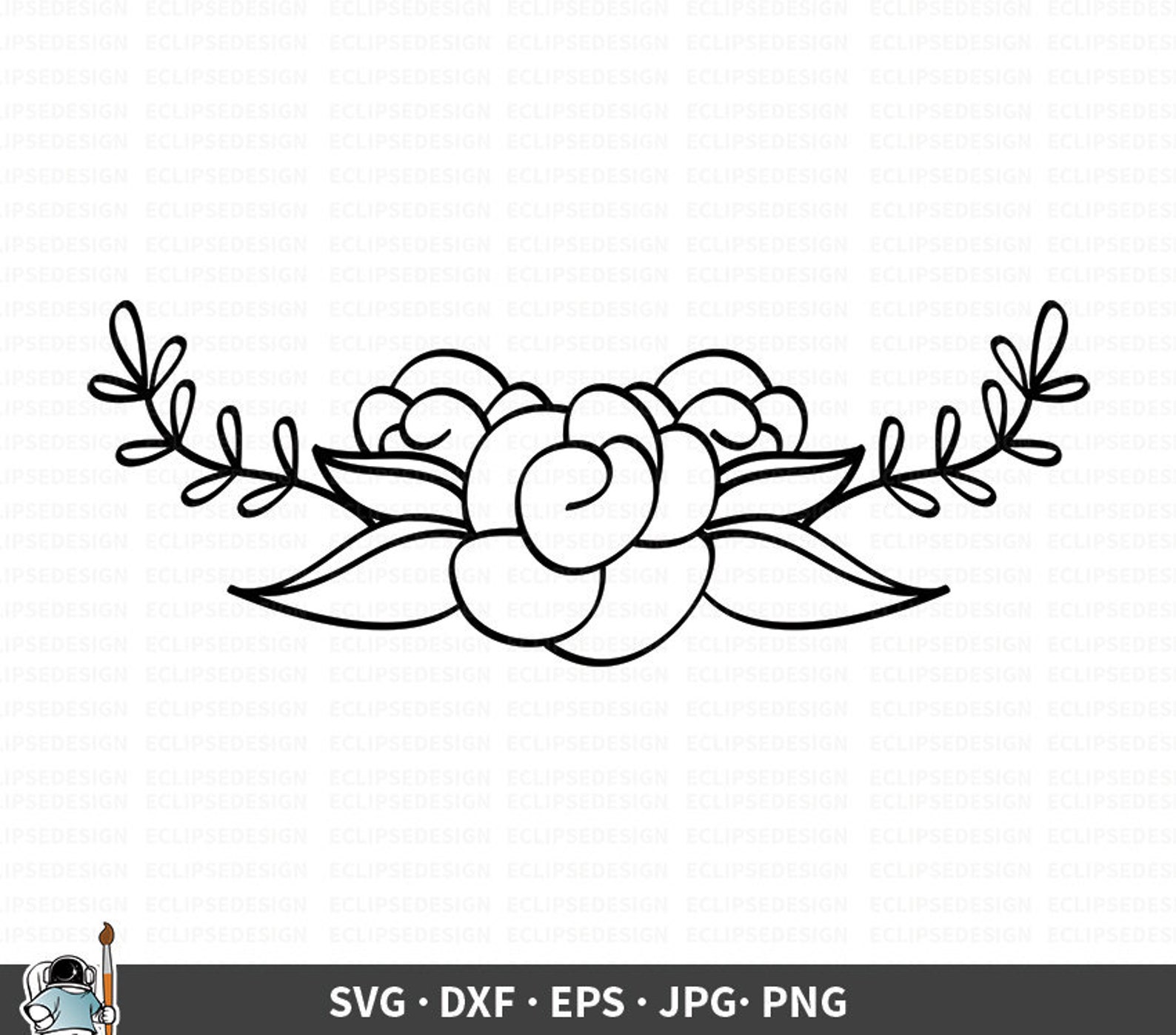 Flower Line SVG Flower Vector Flowers Cricut Flowers | Etsy
