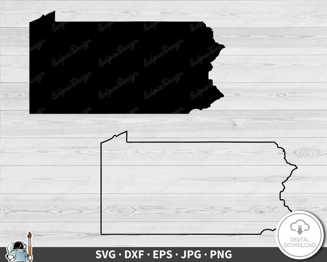 Pennsylvania SVG State Clip Art Cut File Silhouette Instant Digital ...