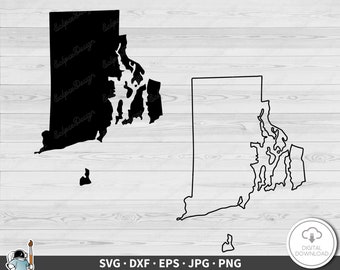 Block Island Map Design SVG Rhode Island Instant Download - Etsy