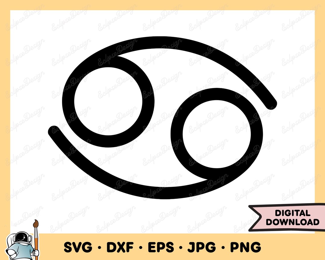 Cancer Horoscope Sign SVG Clipart PNG (instant Digital Download) - Etsy
