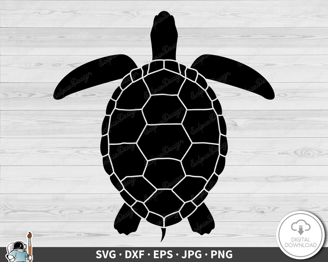 Sea Turtle SVG Clip Art Cut File Silhouette Instant Digital Download ...