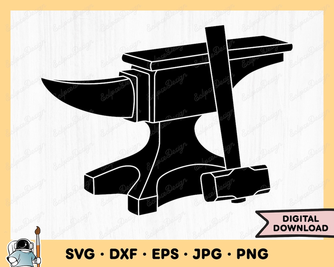 Anvil and Hammer SVG Anvil Clip Art Anvil Cut File Anvil Silhouette ...