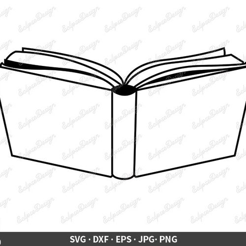 Open Book SVG Reading Vector Book Clipart Book Cricut Book Cut - Etsy UK