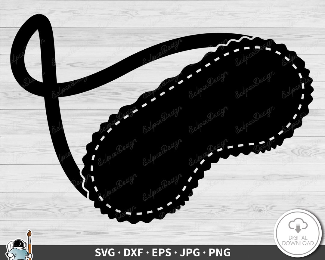 Sleeping Mask SVG Clip Art Cut File Silhouette Instant Digital Download ...
