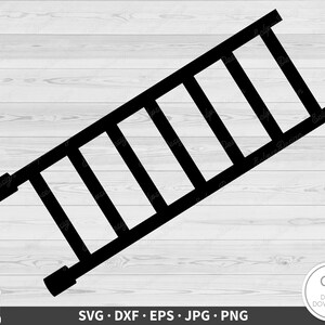 Ladder SVG Clip Art Cut File Silhouette Dxf Eps Png Jpg Instant Digital ...