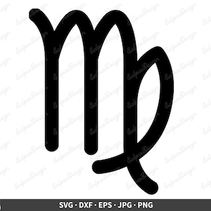 Virgo Astrology Sign SVG Clip Art Cut File Silhouette Dxf - Etsy