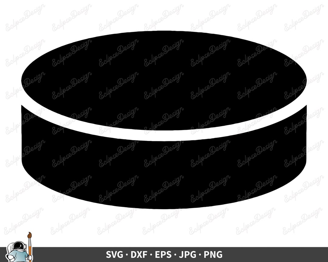 Hockey Puck SVG Clip Art Cut File Silhouette Dxf Eps Png Jpg - Etsy
