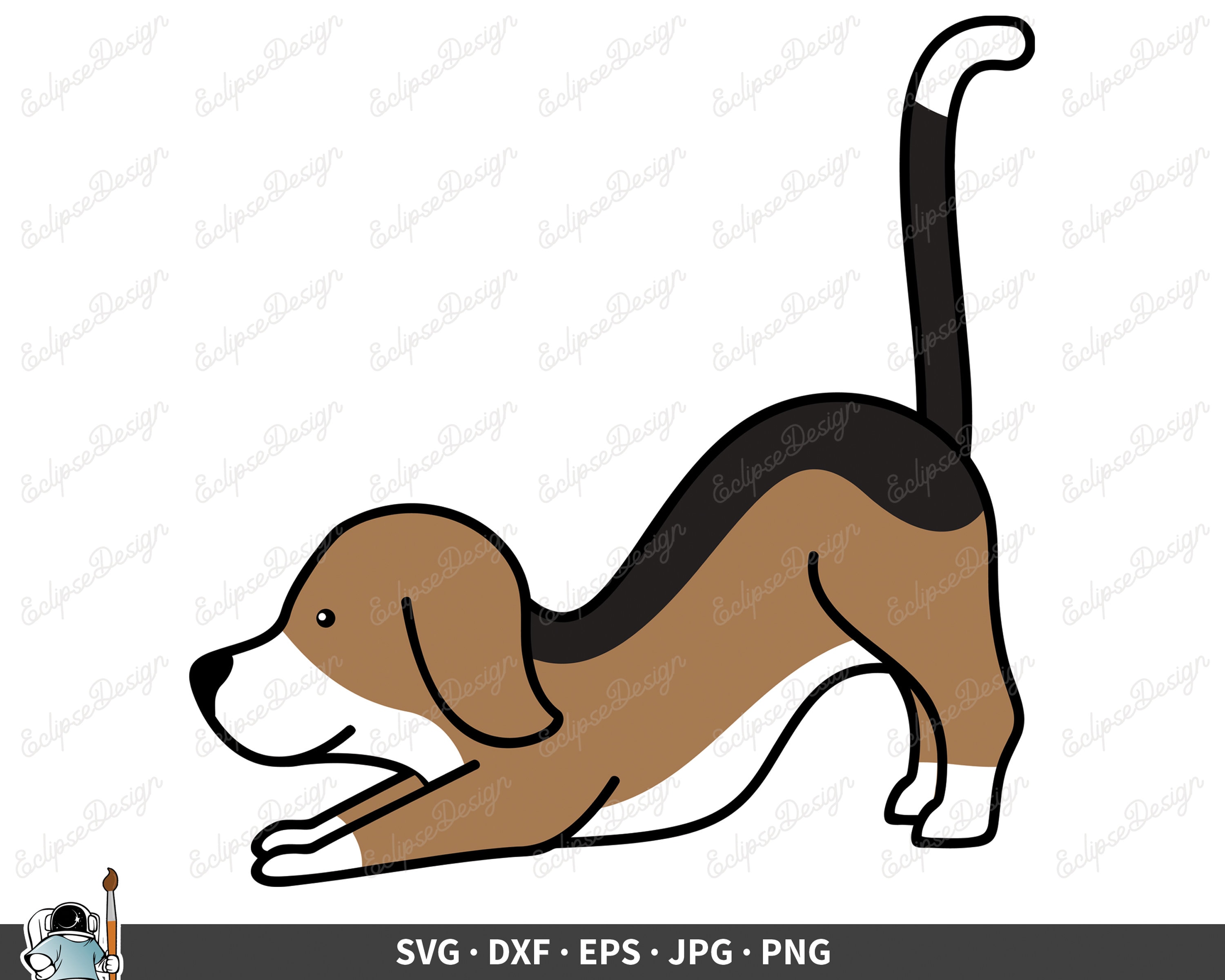Downward Dog Yoga Pose Clipart