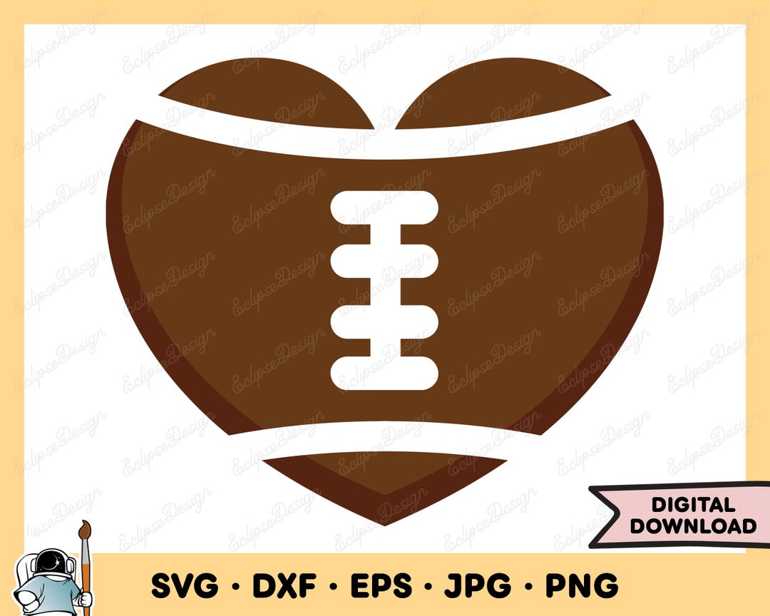 Football Heart SVG, PNG, JPG Files for Cricut (digital Download) - Etsy