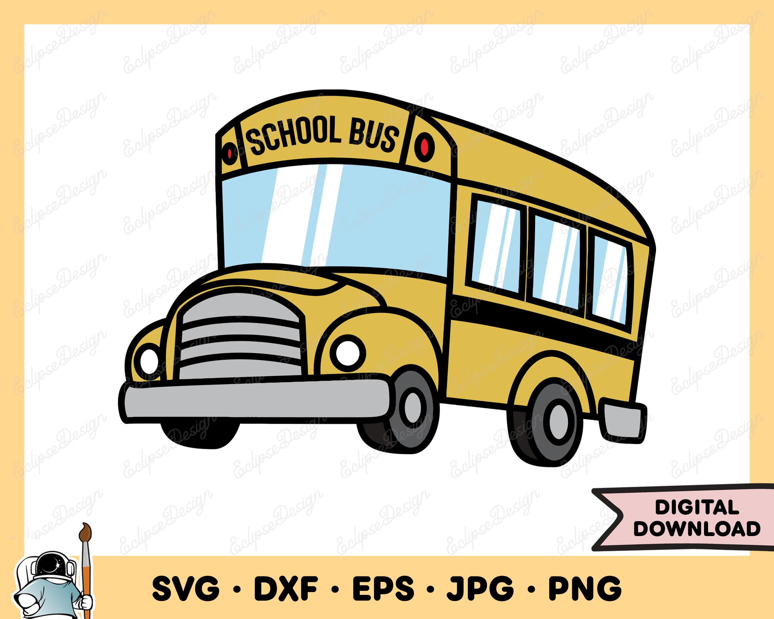 School Bus SVG School Bus PNG School Bus Clip Art Cut File Silhouette ...