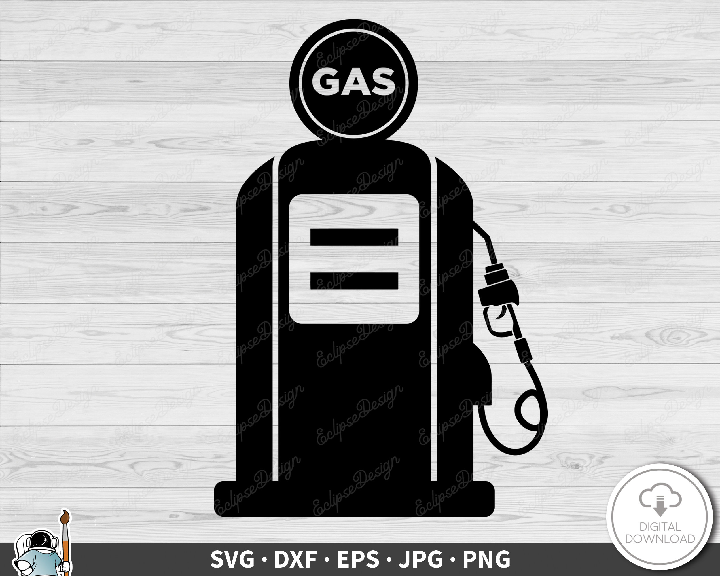Gas Station Clipart Black And White