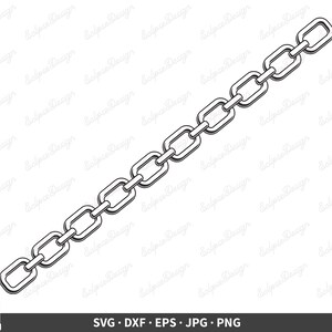 Chains Links SVG Clip Art Cut File Silhouette Dxf Eps Png - Etsy