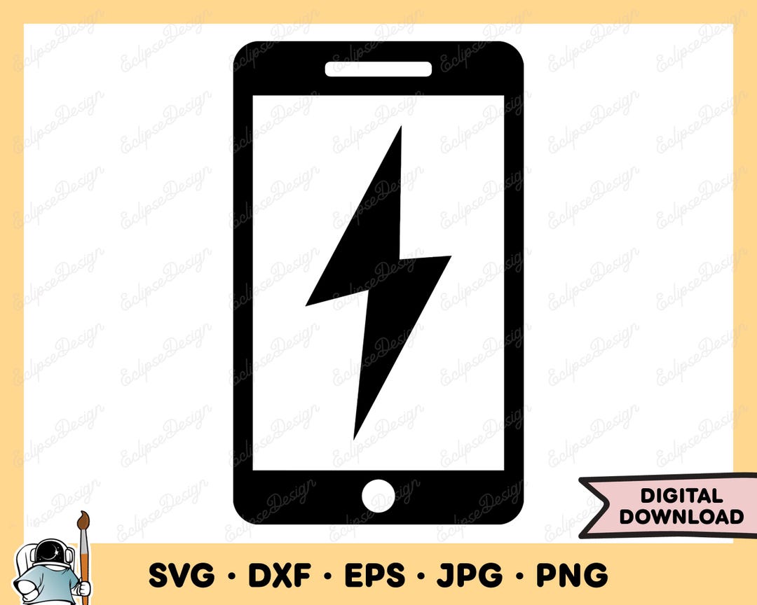 Cellphone Charging SVG Clipart PNG (instant Digital Download) - Etsy