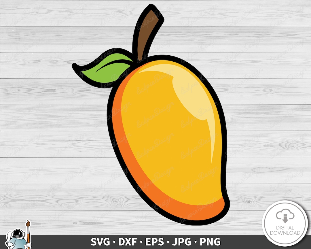 Mango Fruit SVG Clip Art Cut File Silhouette Instant Digital Download ...