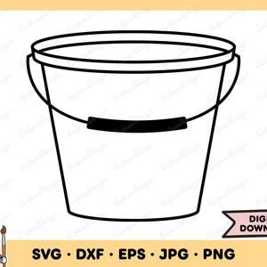Bucket SVG Bucket Clip Art Bucket Cut File Bucket Silhouette Instant ...