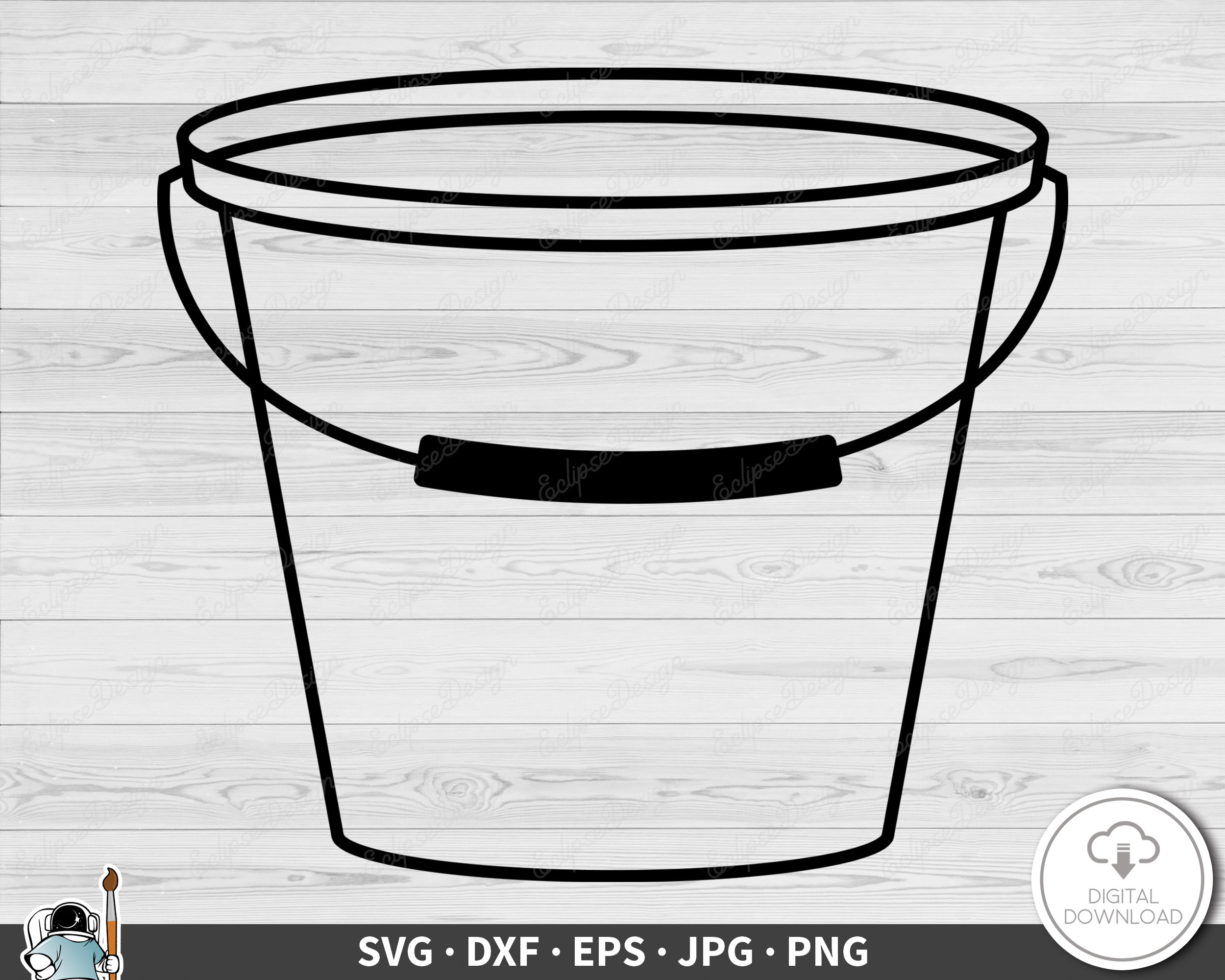Bucket Filler Clipart Black And White