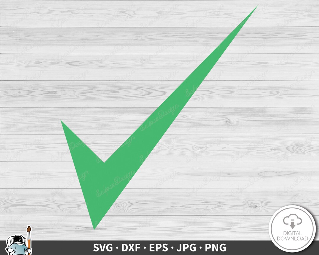 Green Check Checkmark SVG Clip Art Cut File Silhouette Dxf Eps Png Jpg ...