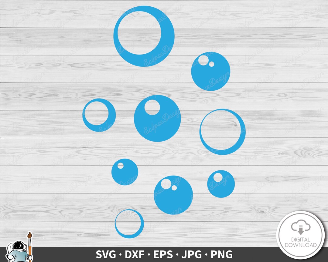 Bubbles SVG Clip Art Cut File Silhouette Instant Digital Download Dxf ...