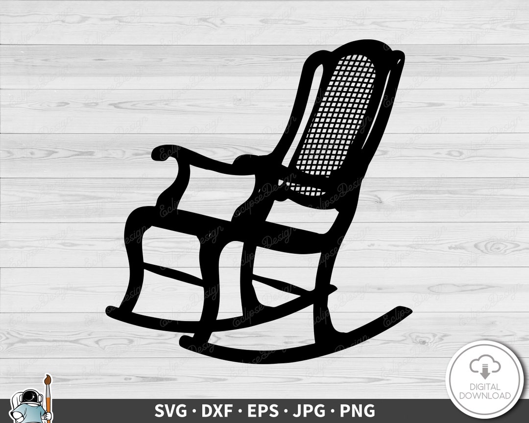 Rocking Chair SVG Clip Art Cut File Silhouette Instant Digital Download ...