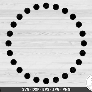 Circle Dot Frame SVG Clip Art Cut File Silhouette Instant Digital ...