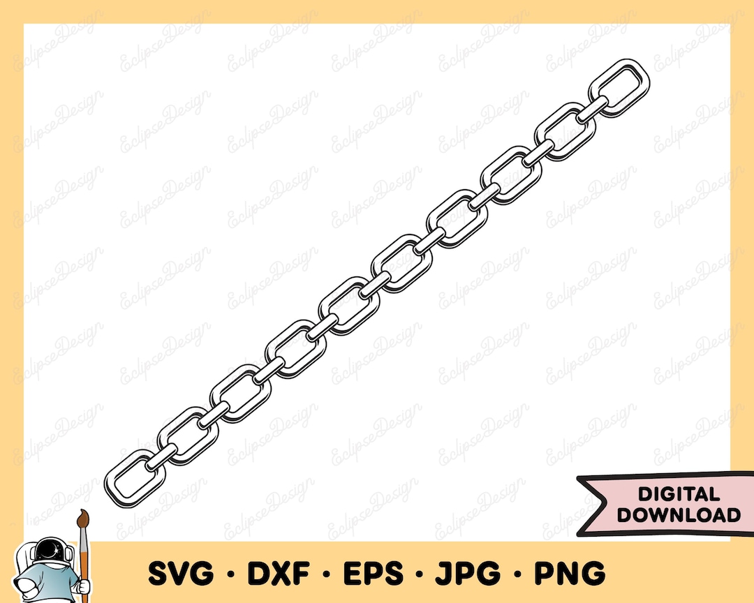 Chains Links SVG Chainlink Clip Art Chains SVG Cut File Silhouette ...