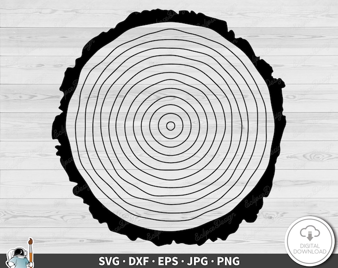 Tree Rings Silhouette Svg, Tree Ring Svg, Tree Cutting, Nature, Forest ...
