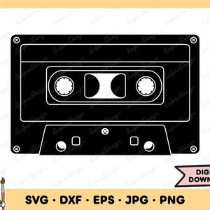 Cassette SVG Cassette Clip Art Cassette Cut File Cassette Silhouette ...