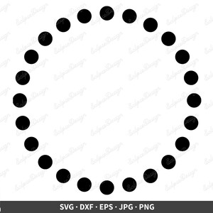 Circle Dot Frame SVG Clip Art Cut File Silhouette Dxf Eps - Etsy