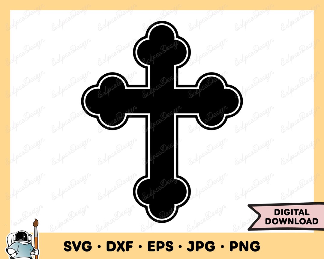 Church Cross SVG Cross Clip Art Cross Cut File Silhouette Instant ...