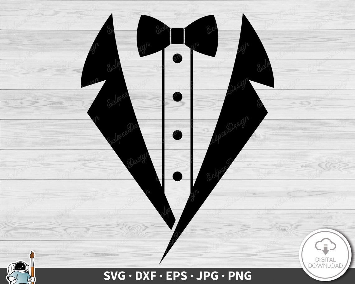 Tuxedo Bow Tie SVG Clipart PNG (instant Digital Download) - Etsy Canada