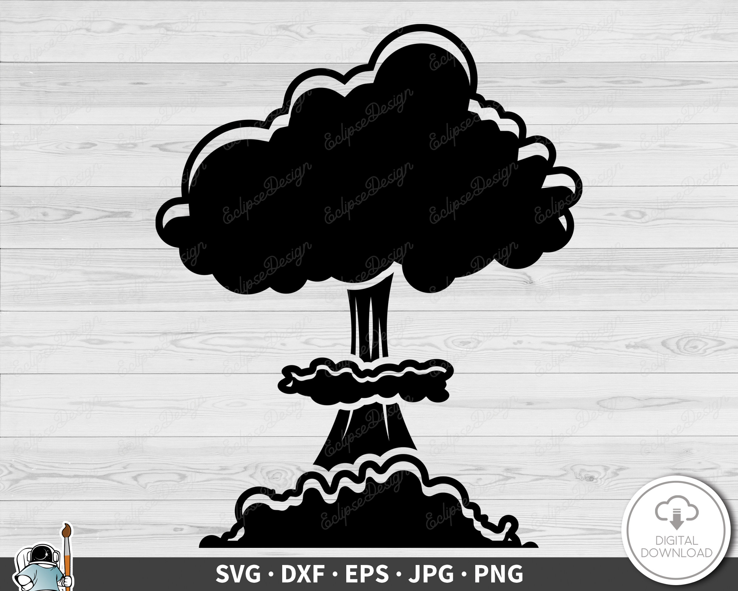 Nuclear Explosion Silhouette