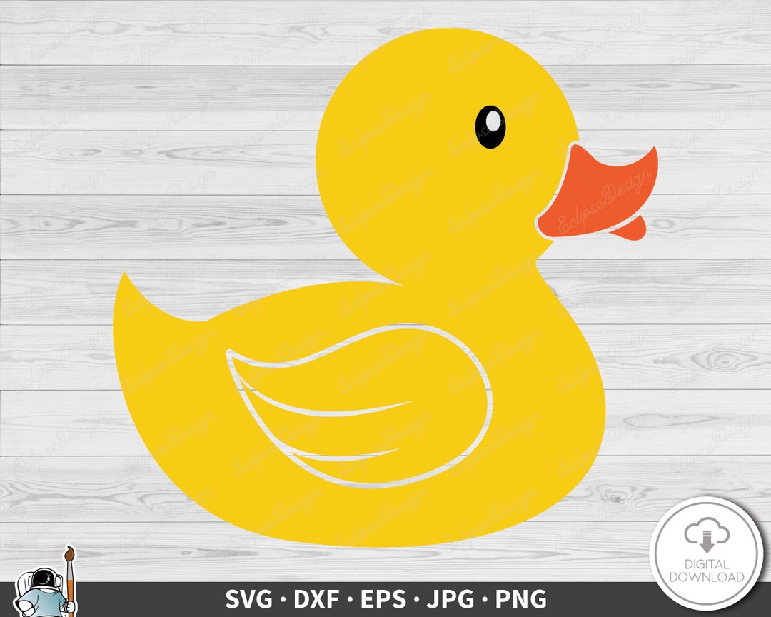 Rubber Duck SVG Bathtime Clip Art Cut File Silhouette Instant Digital ...