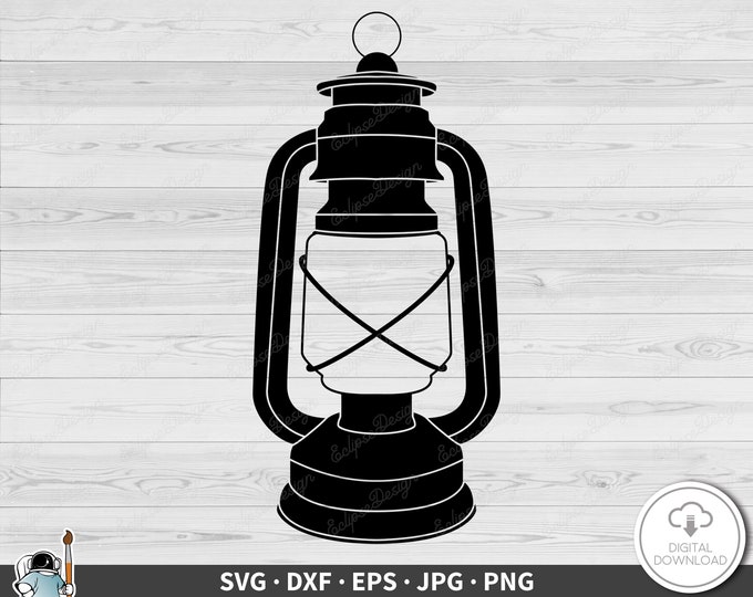 Oil Lamp Svg,lantern Svg, Camping Supply Svg Outdoor, Kerosene Lamp ...