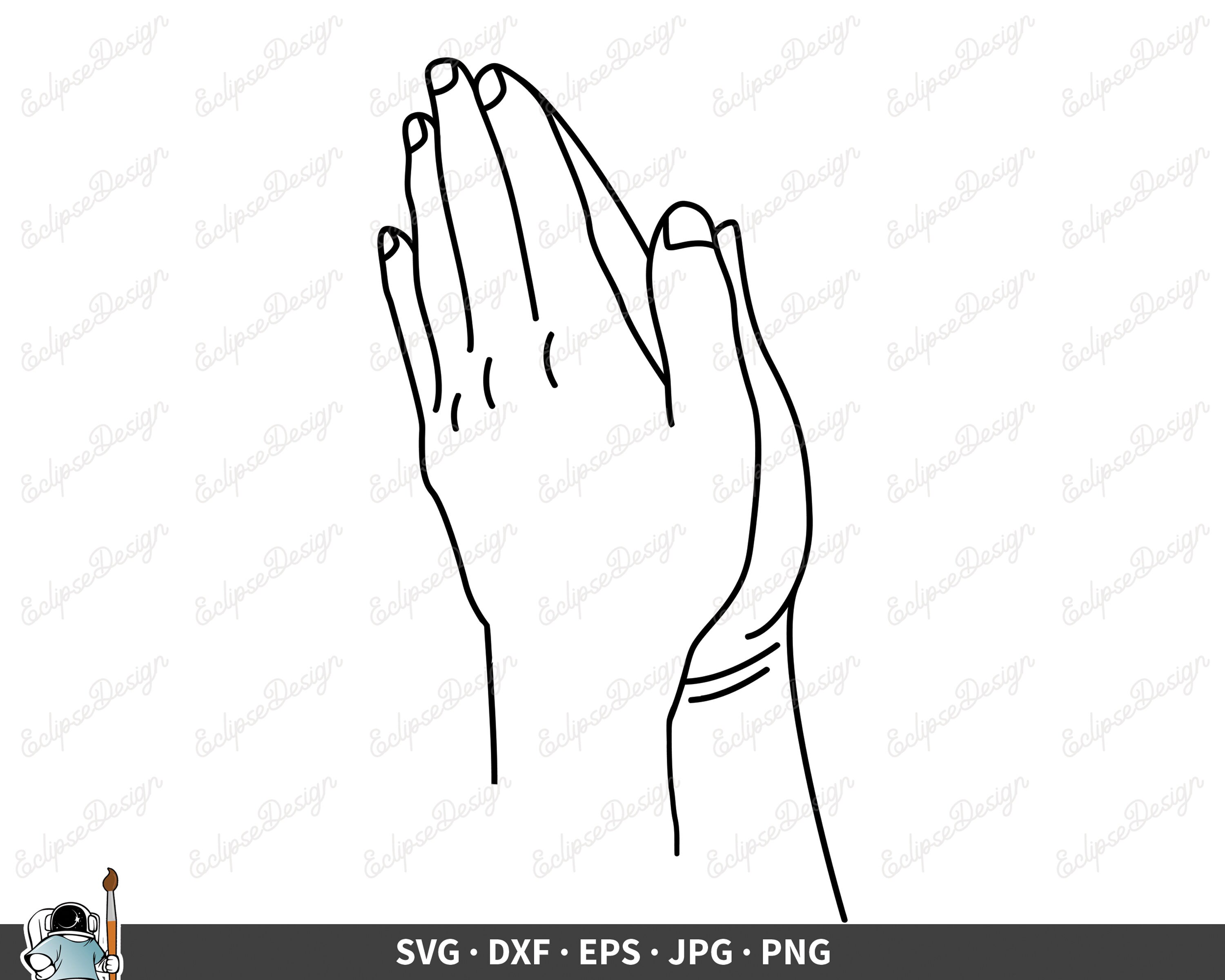 Manos orando SVG Orando Vector Orar Clipart Oración Cricut - Etsy México