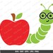 Apple and Worm SVG School Teacher Clip Art Cut File - Etsy