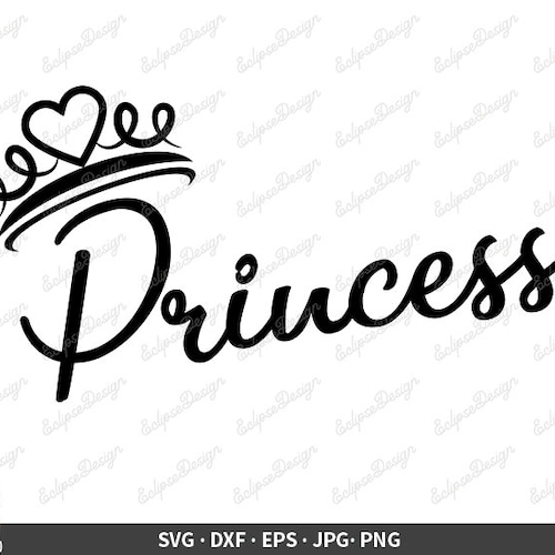 Princess SVG Crown and Sparkles Cricut Cut Files Silhouette - Etsy