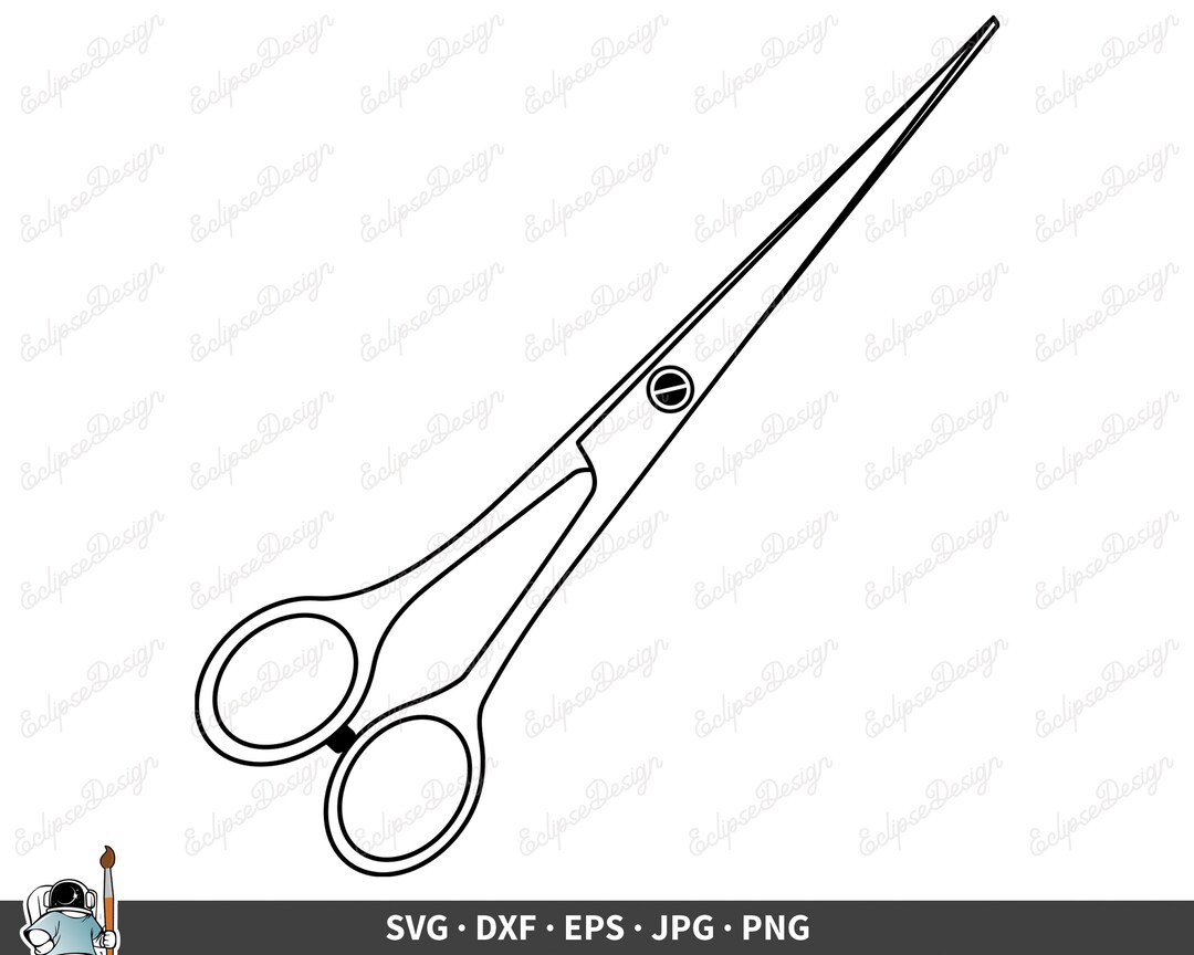Scissors SVG Clip Art Cut File Silhouette Dxf Eps Png Jpg - Etsy