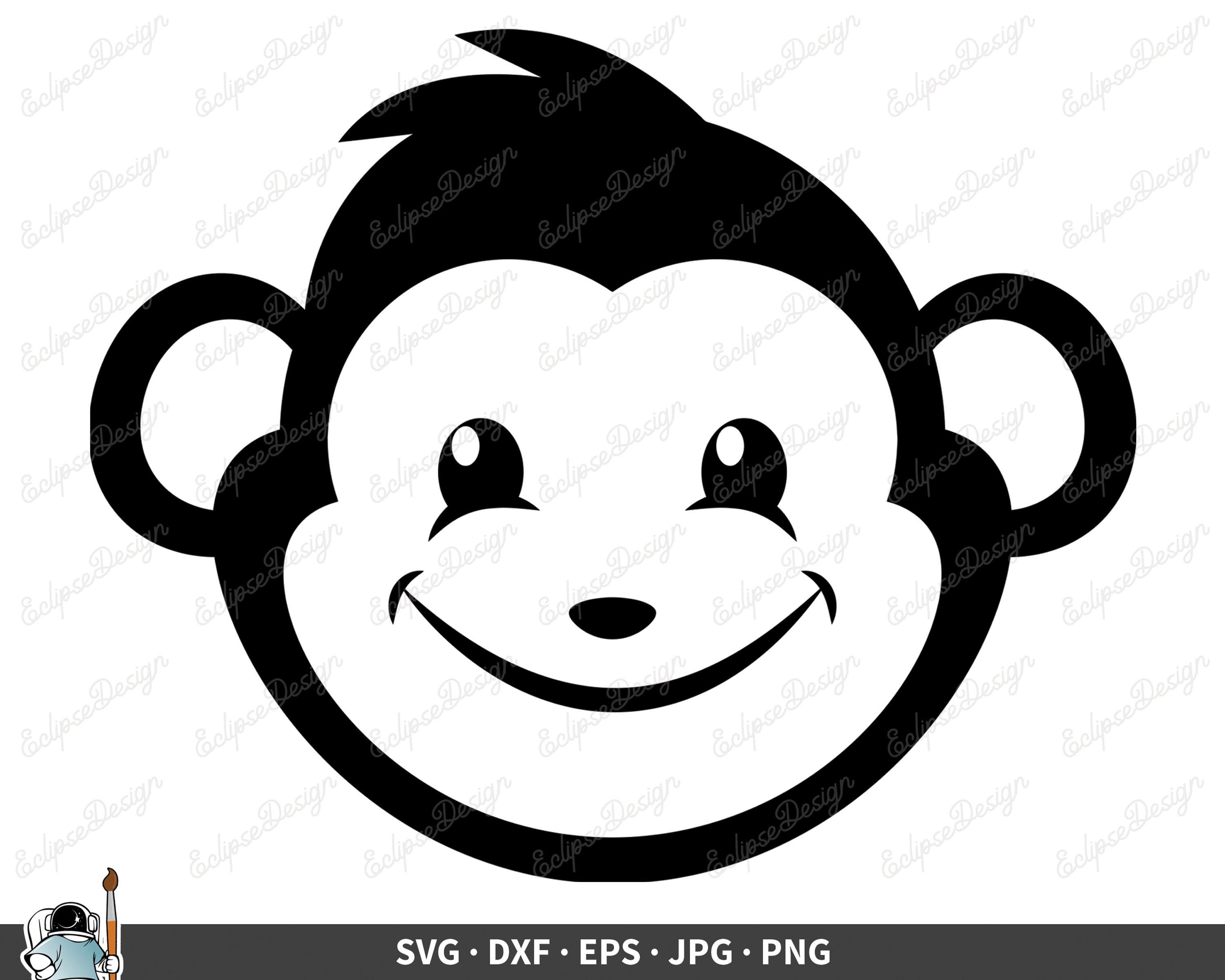 Clip Art Monkey Face