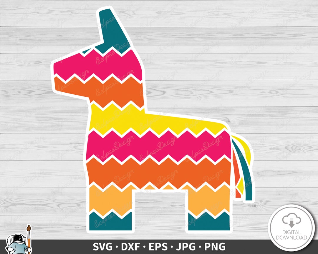 Buy Pinata Cinco De Mayo SVG Clip Art Cut File Silhouette Dxf Eps Png ...